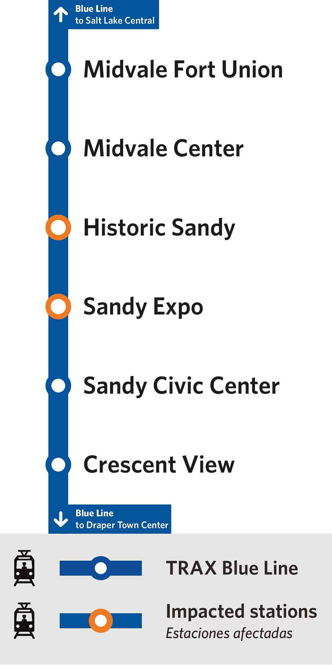 TRAX Blue Line Constriction Sandy Expo - Historic Sandy